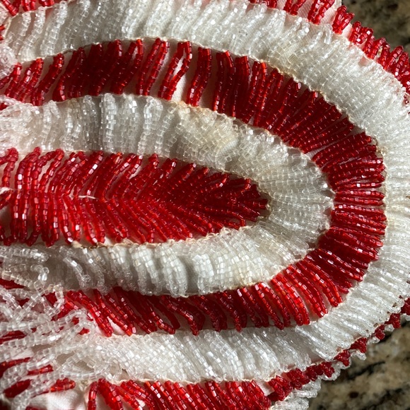 Bags | 192s Red White Candystripe Beaded Flapper Purse | Poshmark